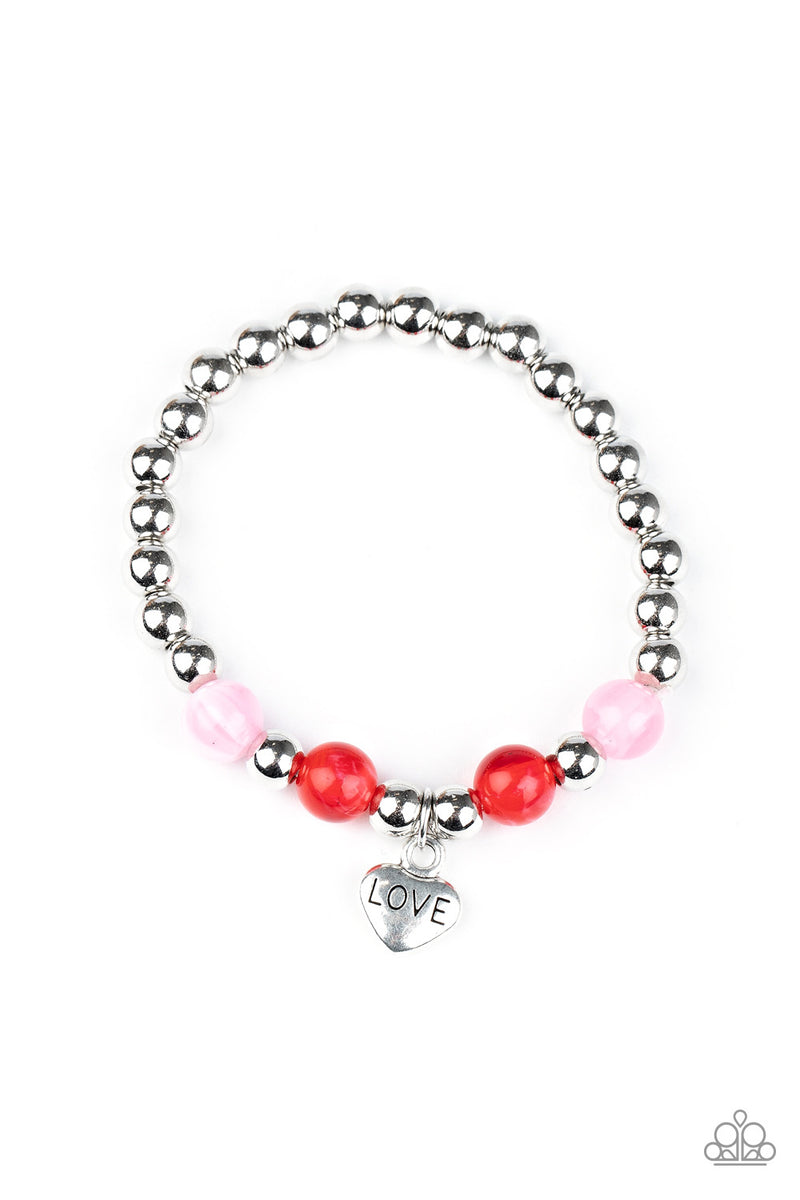 Starlet Shimmer Flirty Silver Beaded Heart Charm Bracelets – Bling By ...